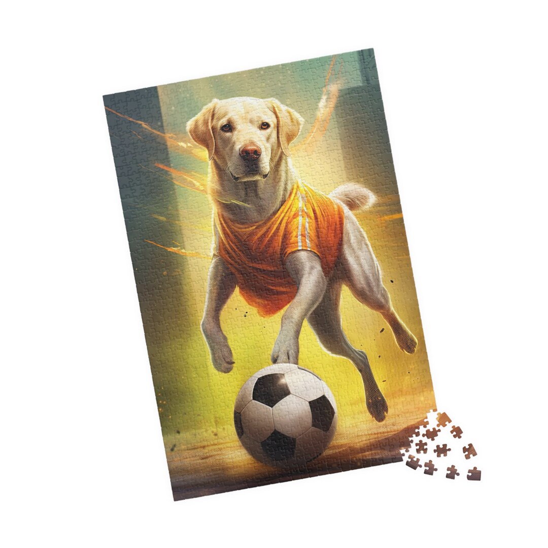 Labrador Retriever Dog Soccer 1014 Piece Jigsaw Puzzle - Etsy