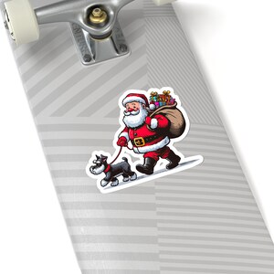 Schnauzer Dog Santa Claus Sticker Perfect Miniature Schnauzer Christmas ...