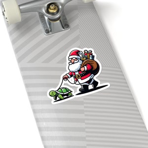Turtle Reptile Santa Claus Sticker Perfect Sea Turtle Christmas Gift ...