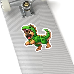 German Shepherd T-rex Dinosaur Sticker Perfect GSD Tyrannosaurus Gift ...