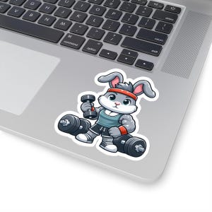 Rabbit Workout Sticker Perfect Rabbit Weightlifting Gift for Pet Lovers ...