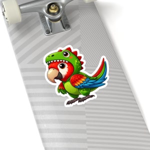Scarlet Macaw Parrot T-rex Dinosaur Sticker Perfect Parrot ...