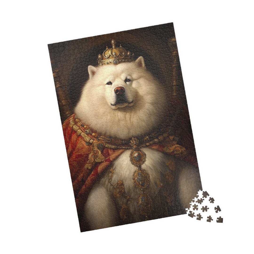 Samoyed Dog King 1014 Piece Jigsaw Puzzle Perfect Samoyed Royalty ...