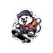 Samoyed Dog Skateboarding Sticker Perfect Samoyed Skater Gift for Dog ...