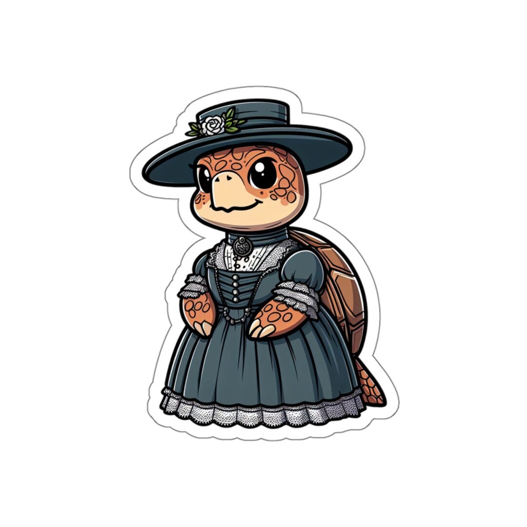 Sulcata Tortoise Victorian Era Sticker Perfect Tortoise Renaissance ...