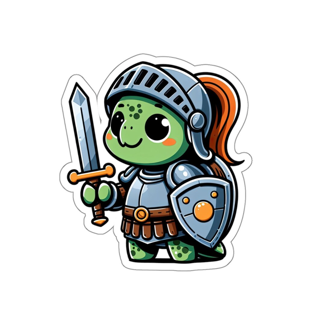 Sea Turtle Knight Sticker Perfect Turtle Medieval Gift for Reptile ...