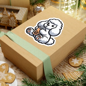 Standard Poodle Bubble Tea Sticker Perfect Poodle Boba Gift for Dog ...