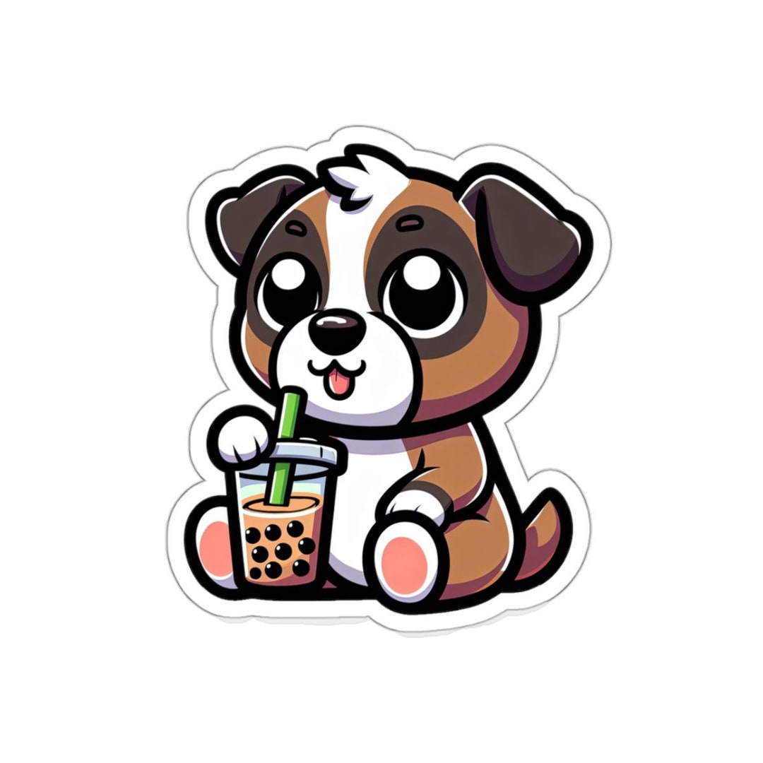 Boxer Bubble Tea Sticker Perfect Boxer Boba Gift for Dog Lovers - Etsy