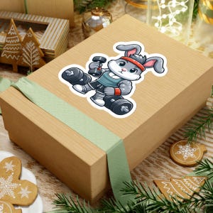 Rabbit Workout Sticker Perfect Rabbit Weightlifting Gift for Pet Lovers ...