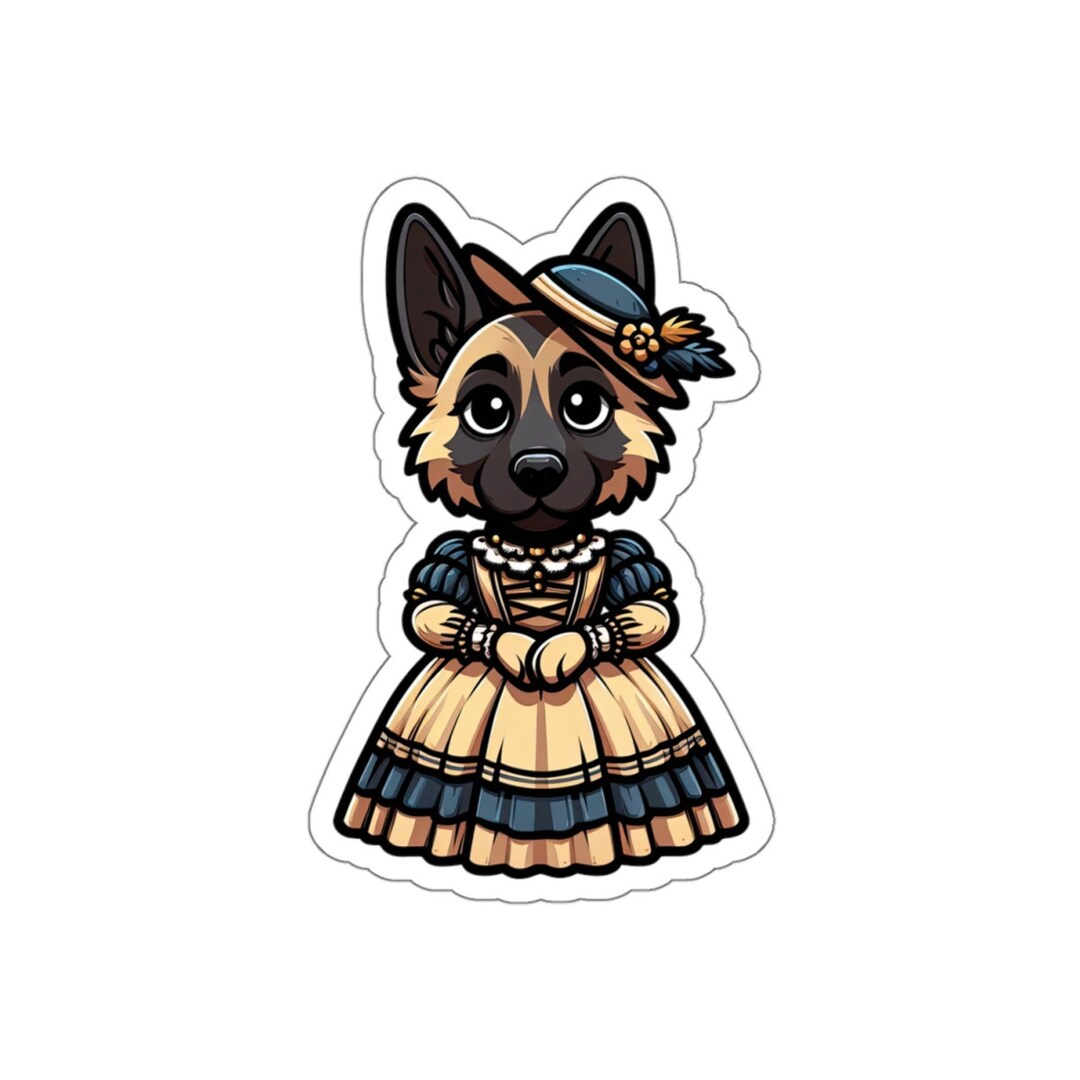 Belgian Malinois Victorian Era Sticker Perfect Malinois Renaissance ...