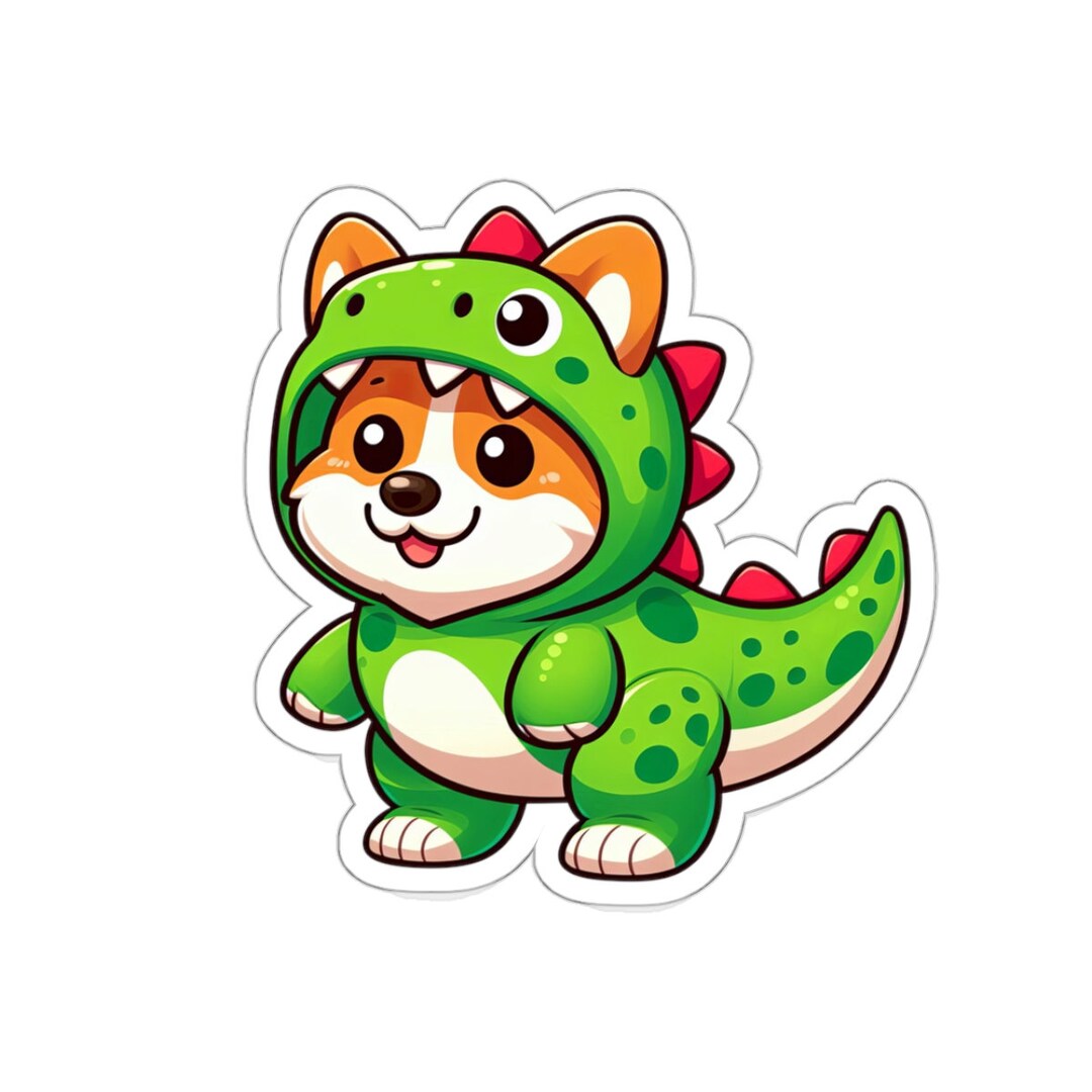 Corgi T-rex Dinosaur Sticker Perfect Pembroke Welsh Corgi Tyrannosaurus ...