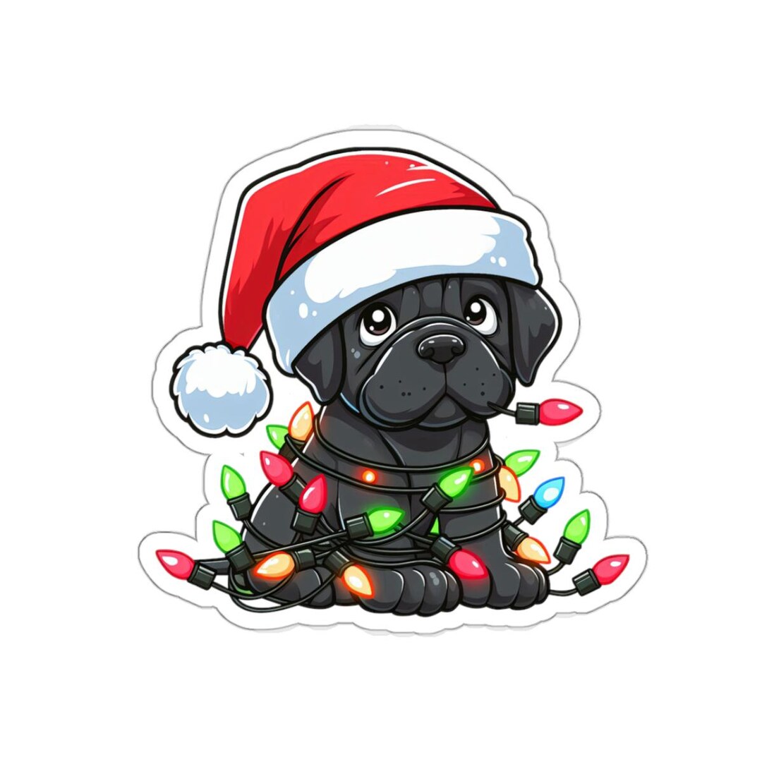 Cane Corso Christmas Lights Sticker Perfect Cane Corso Xmas Gift for ...