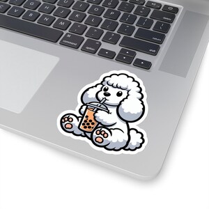 Standard Poodle Bubble Tea Sticker Perfect Poodle Boba Gift for Dog ...
