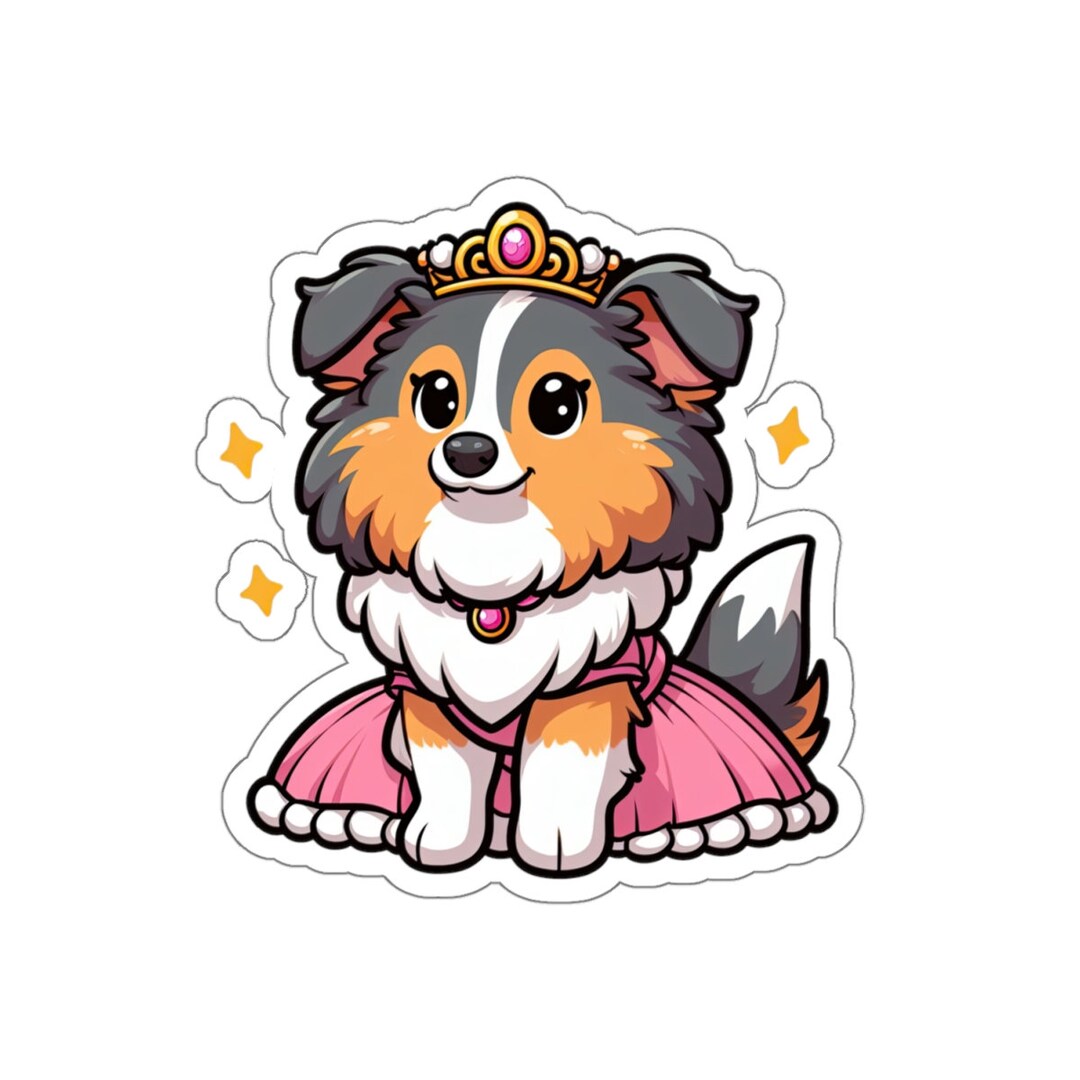 Shetland Sheepdog Dog Princess Sticker Perfect Sheltie Royalty Gift for ...