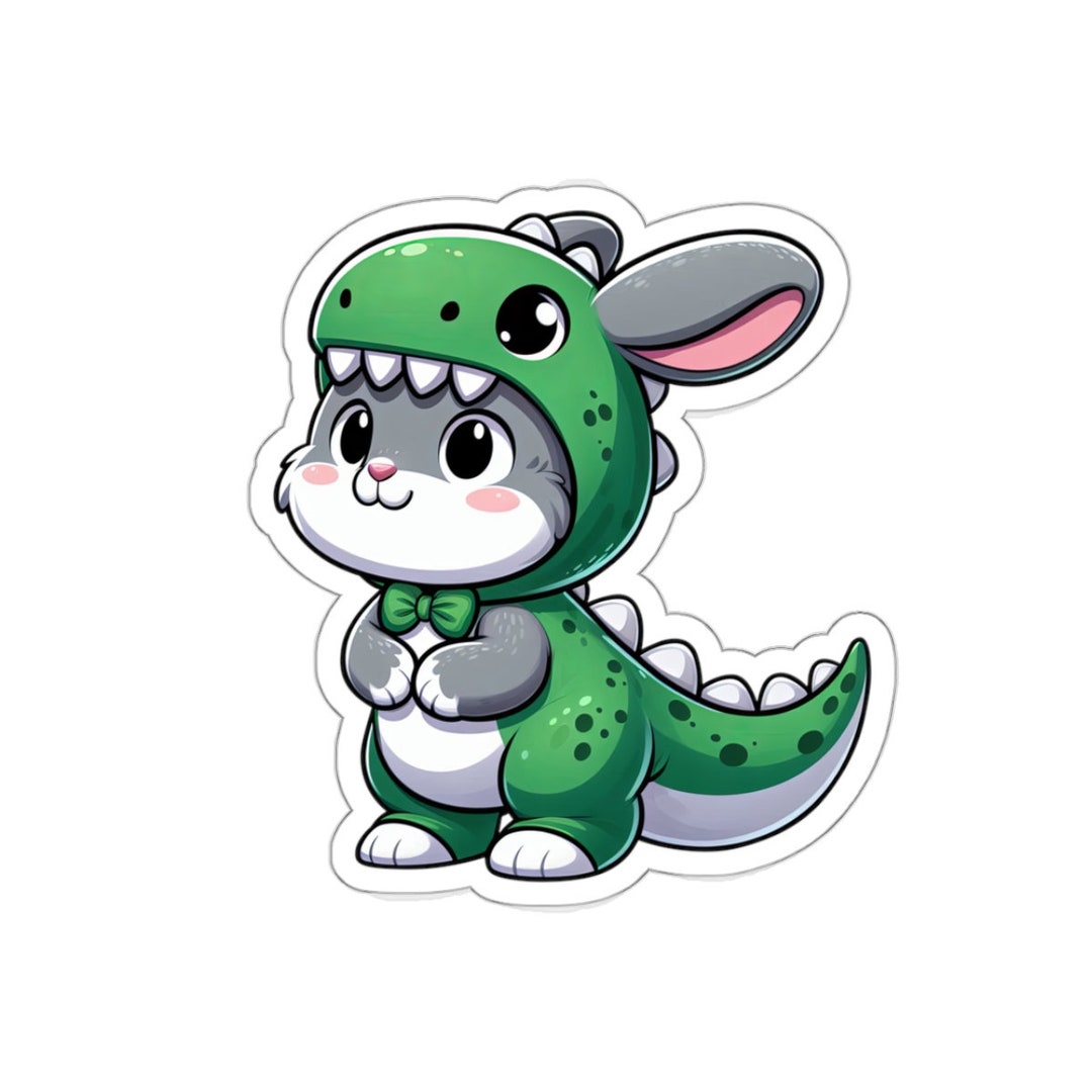 Rabbit T-rex Dinosaur Sticker Perfect Rabbit Tyrannosaurus Gift for Pet ...