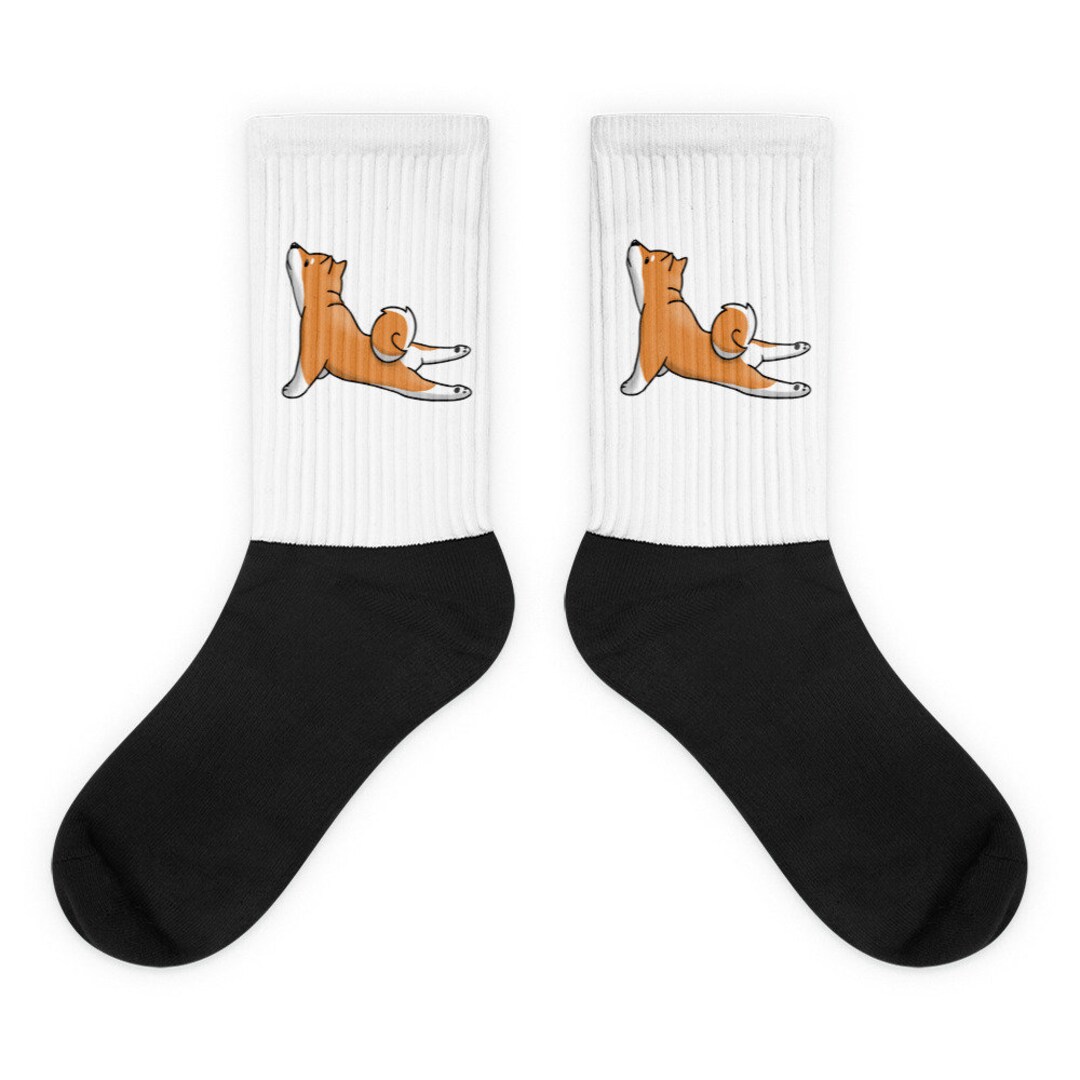 Shiba Inu Yoga Socks, Funny Shiba Inu Gift, Shiba Inu Dog Socks - Etsy