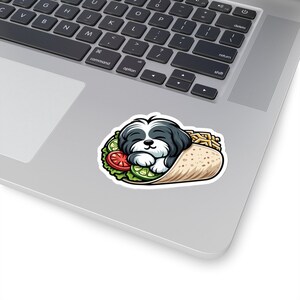Lhasa Apso Burrito Sticker Perfect Lhasa Apso Food Gift for Dog Lovers ...