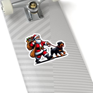 Rottweiler Dog Santa Claus Sticker Perfect Rottie Christmas Gift for ...