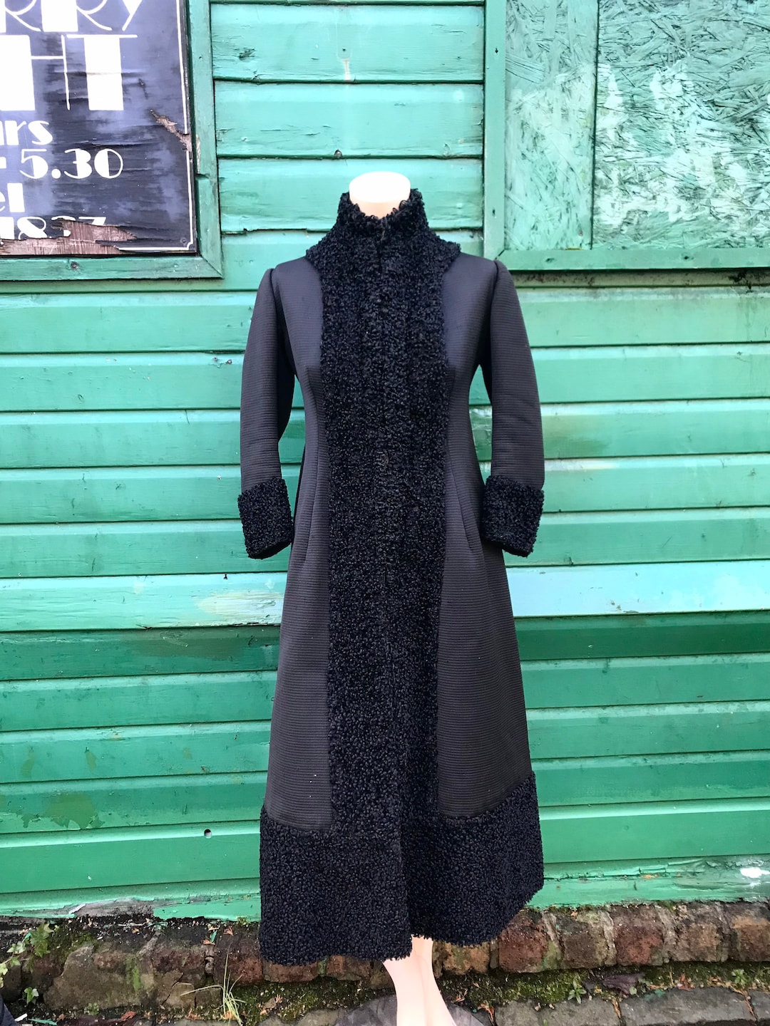 Antique Circa 1880s , Victorian , Exquisitely Made , Quality Black Wool ...