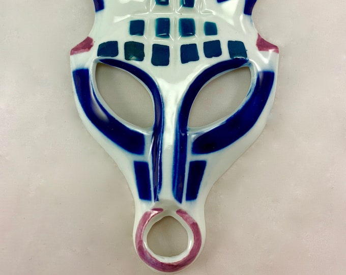 Spanish Porcelain Sargadelos Mask Head - Etsy