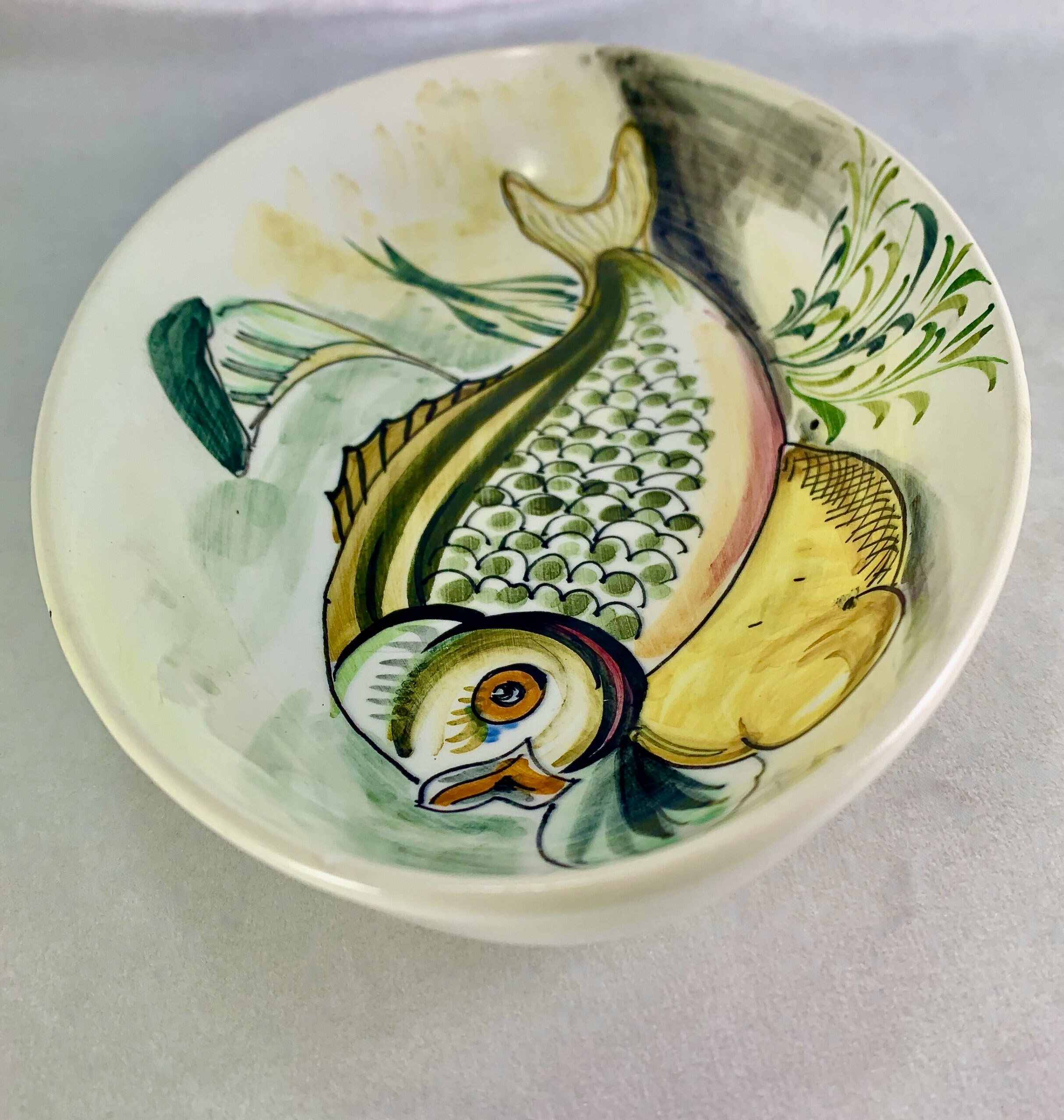 Vintage Italy Mancioli Ceramic Fish and Lemon Oval Plate - Etsy