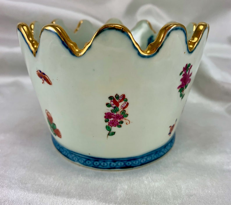 Vintage Chinese Porcelain Floral Monteith Cooler Bowl/Planter | Etsy