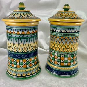 Vintage Italy Deruta Storage Jars Signed Antonio Margaritelli - Etsy