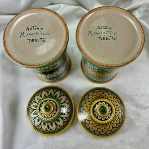 Vintage Italy Deruta Storage Jars Signed Antonio Margaritelli - Etsy