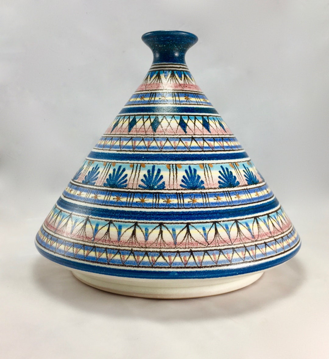 Vintage Vietri Italian Large Cone Shaped Ceramic Vase by Mosca - Etsy