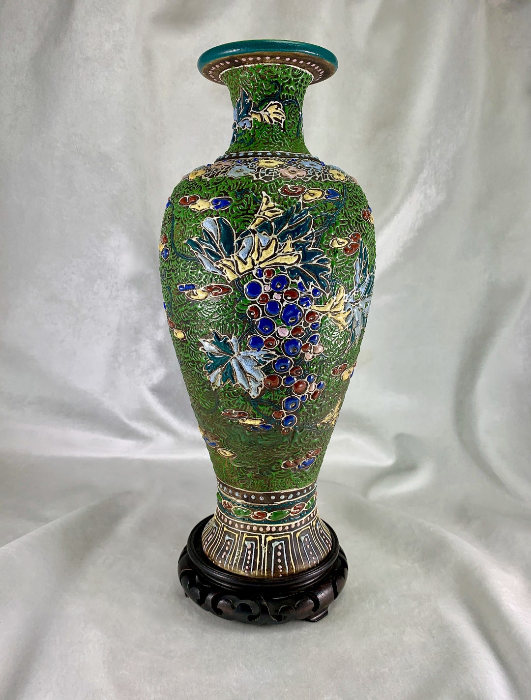 Antique Japanese Kyoto Tanzan Studio Pottery Satsuma Enamelled - Etsy