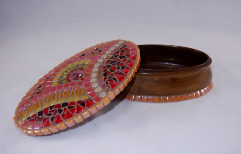 Mosaic Sunset Rosewood Jewellery Box - Etsy