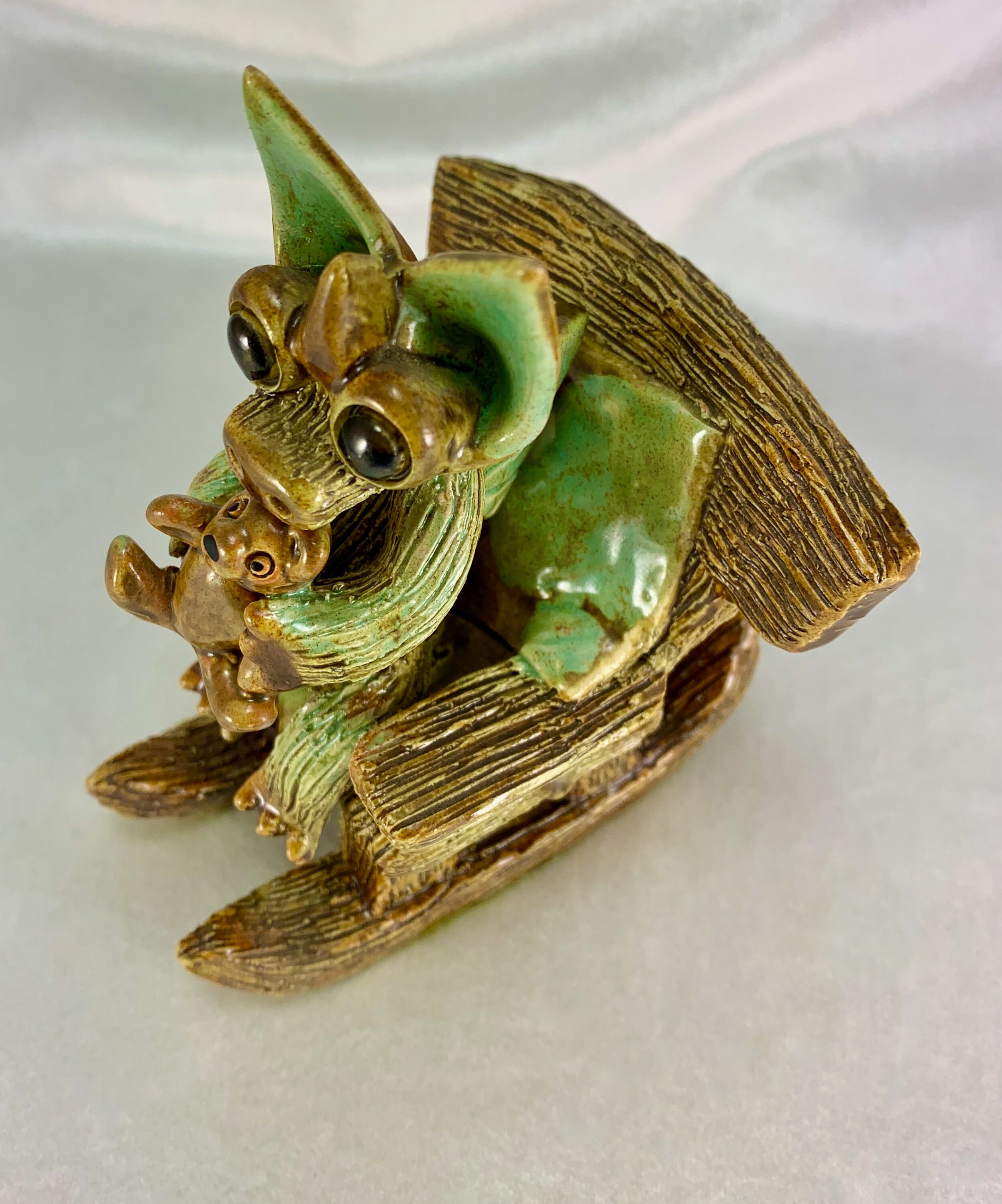 Vintage England Yare Designs Pottery Dragon in Rocking Chair - Etsy UK