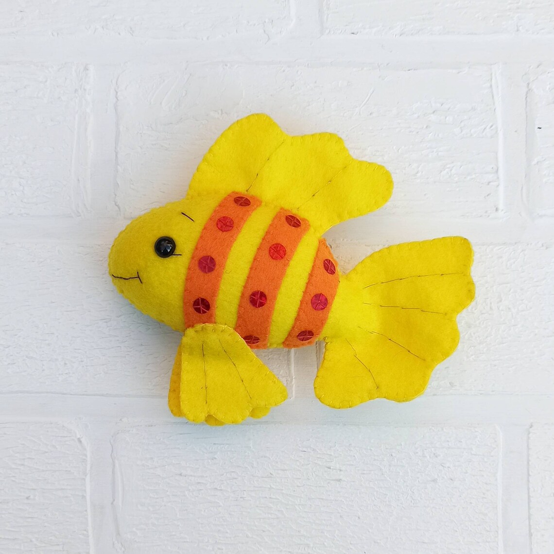 Goldfish Felt pattern fish ornament pattern Kawaii fish | Etsy