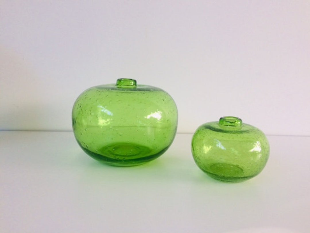 BIOT Vintage Duo of Blown Glass Vases Crystal Vase - Etsy