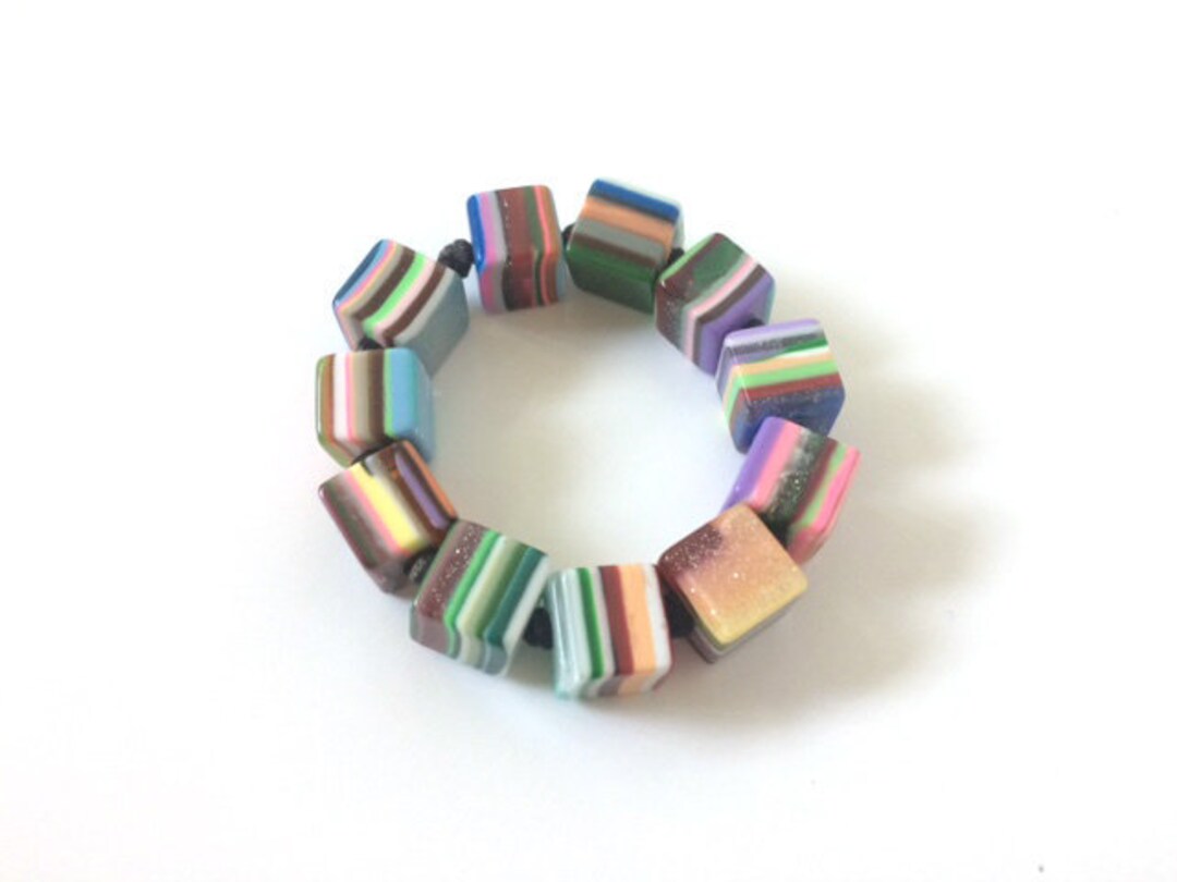 SOBRAL Brasil bracelet cube lucite multicolore - Etsy 日本