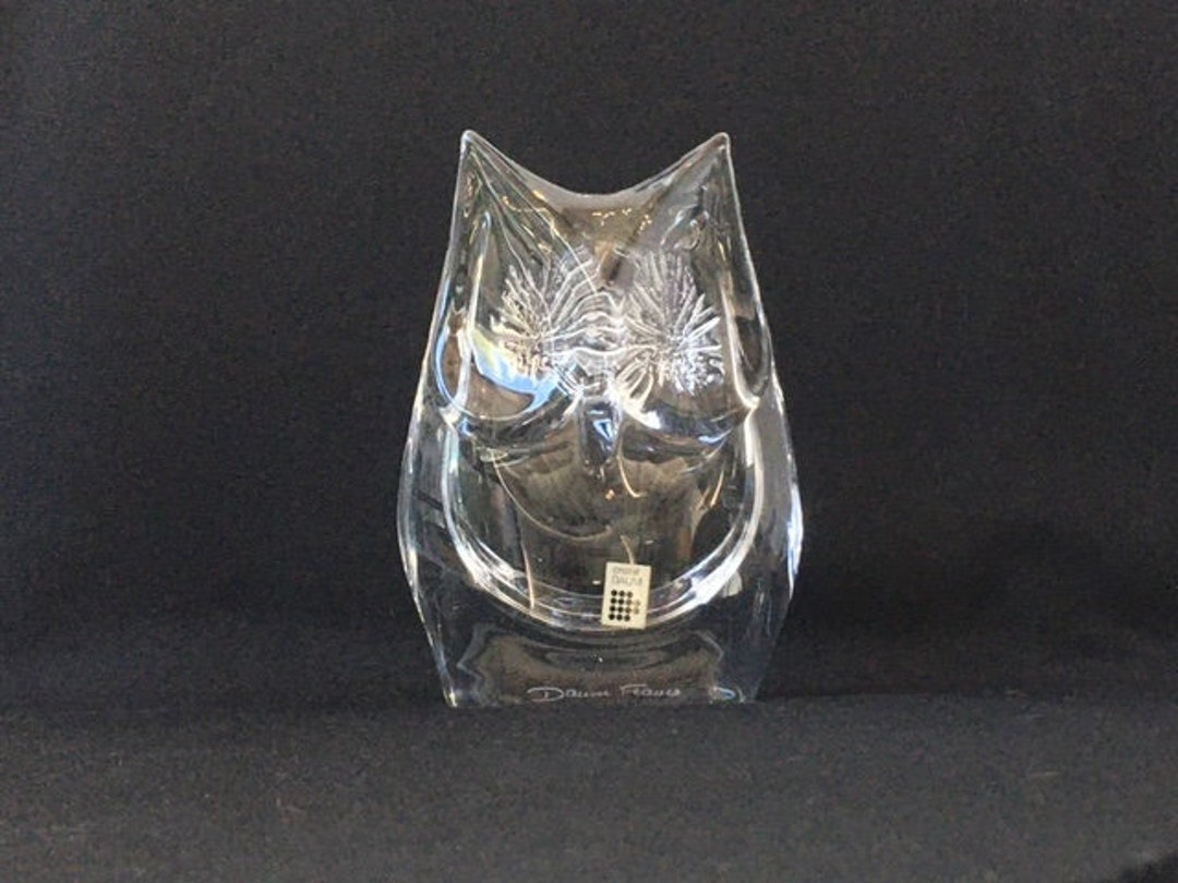 DAUM 1960 Vintage Crystal Owl France - Etsy