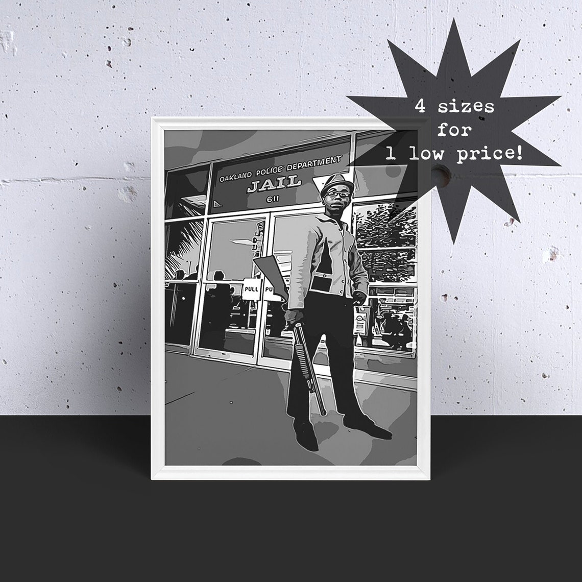 Bobby Hutton Black Empowerment Digital Painting Wall Art | Etsy