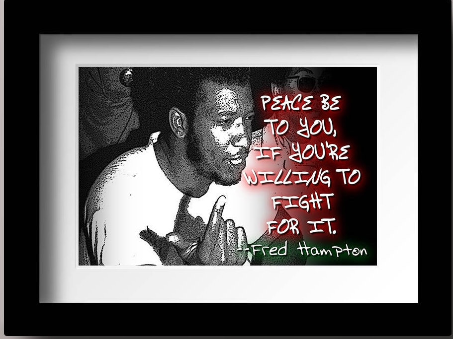 Fred Hampton "peace Be to You" Printable Black History Art (frame Not ...