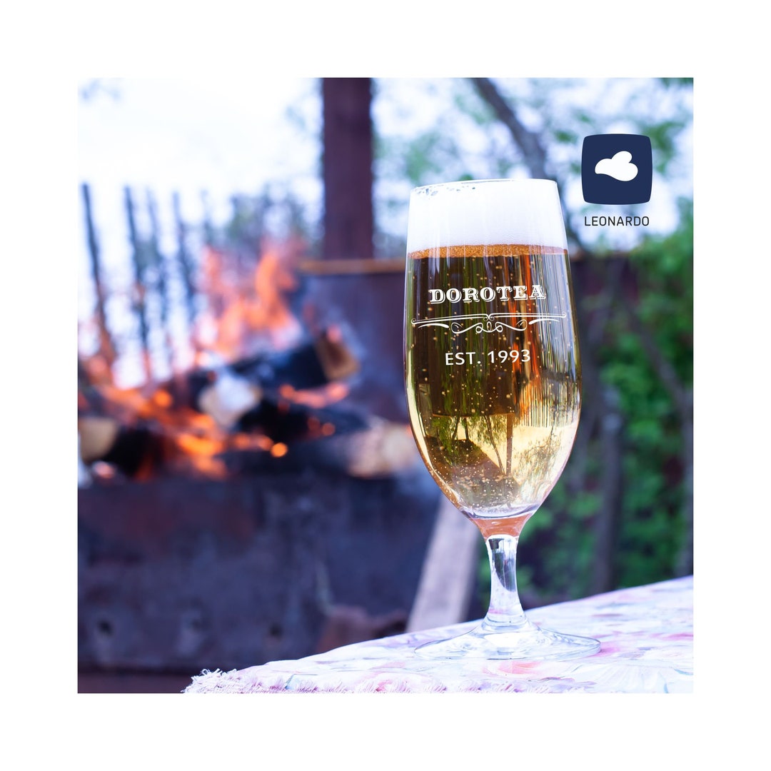 Leonardo Beer Glass With Engraving as a Birthday Gift – Personalized ...