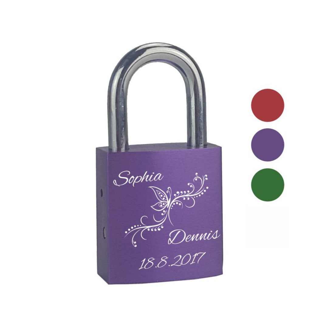 Love Lock With Engraving – Lock With Engraving as Couple Gifts ...