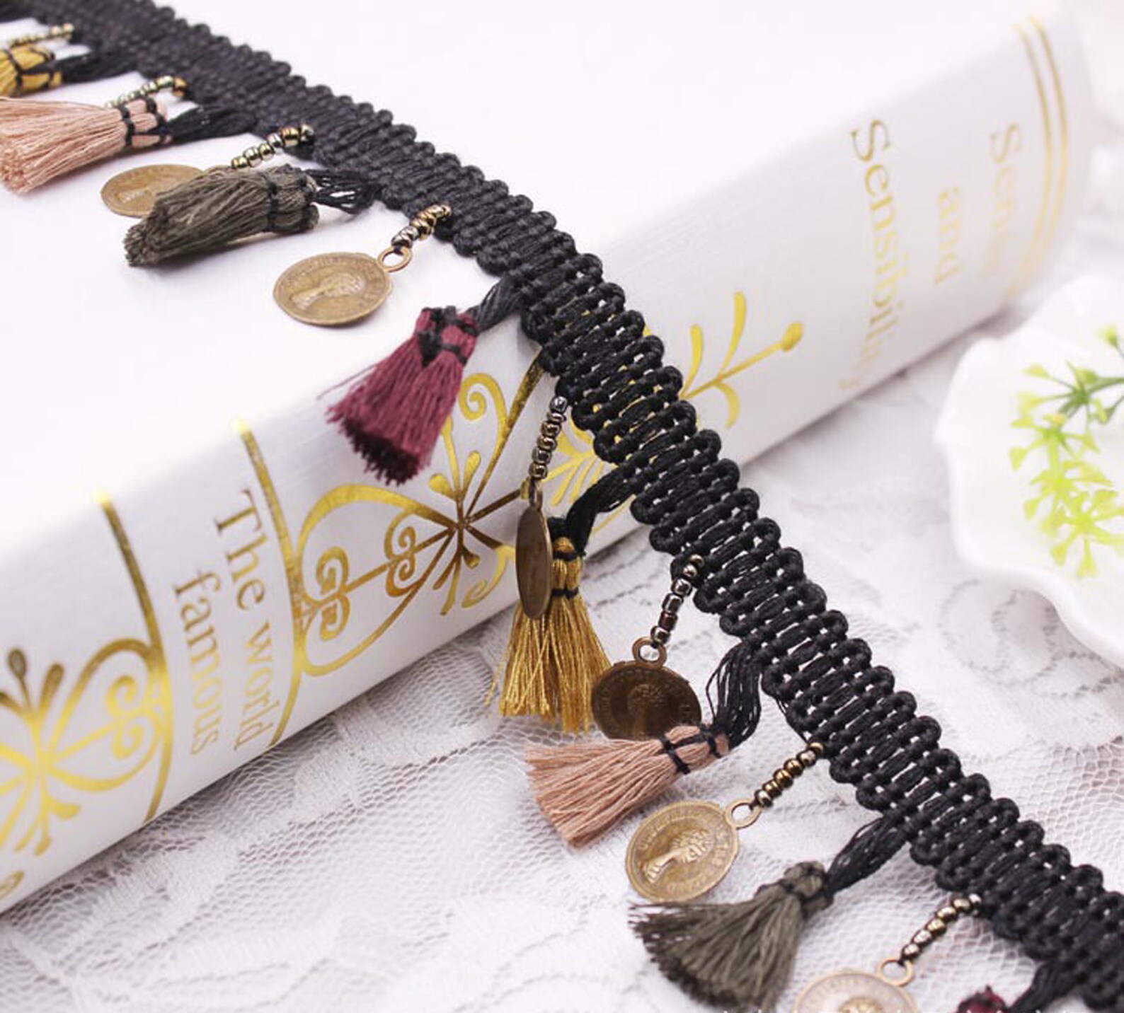 Bronze Charm Tags Color Handmade Tassels Trim Great for Home | Etsy