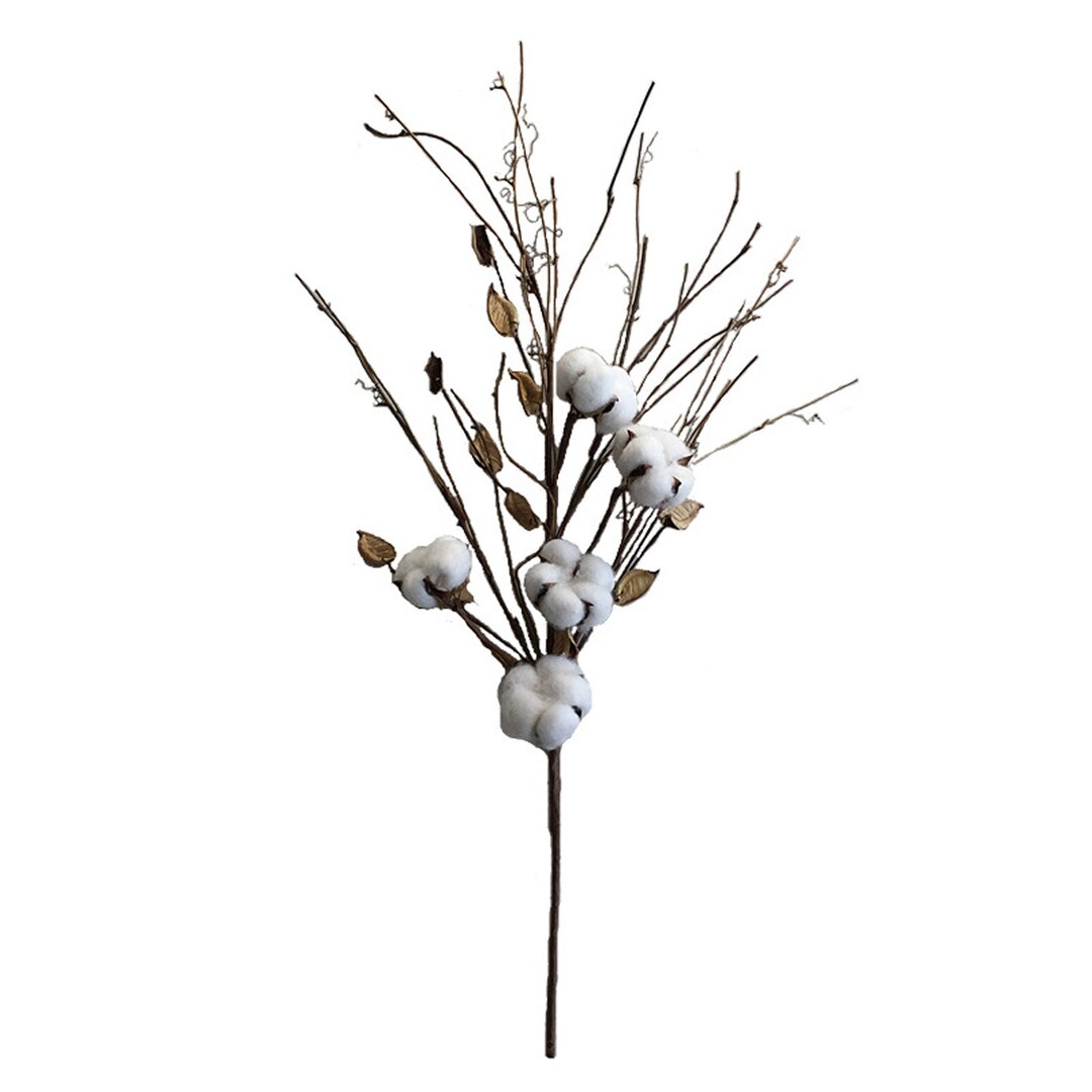 Dried Cotton Branch 5 Cotton Balls ，cotton Branch Branch，centerpiece ...