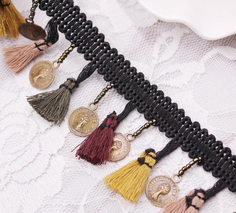 Bronze Charm Tags Color Handmade Tassels Trim Great for Home - Etsy