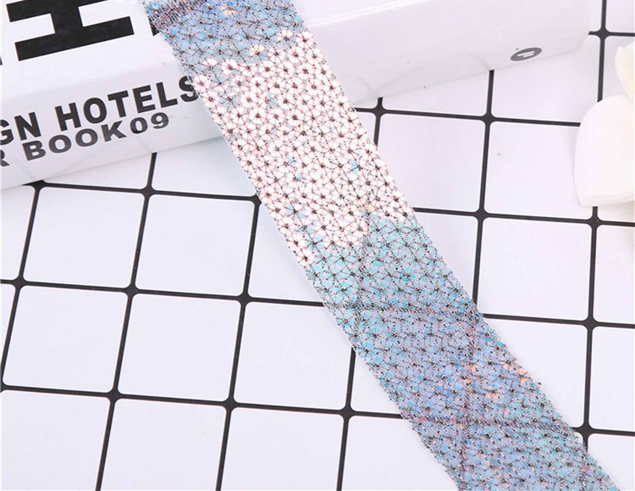 Embroider Trim Shifting Colors Sequin Trim Sequin Material | Etsy