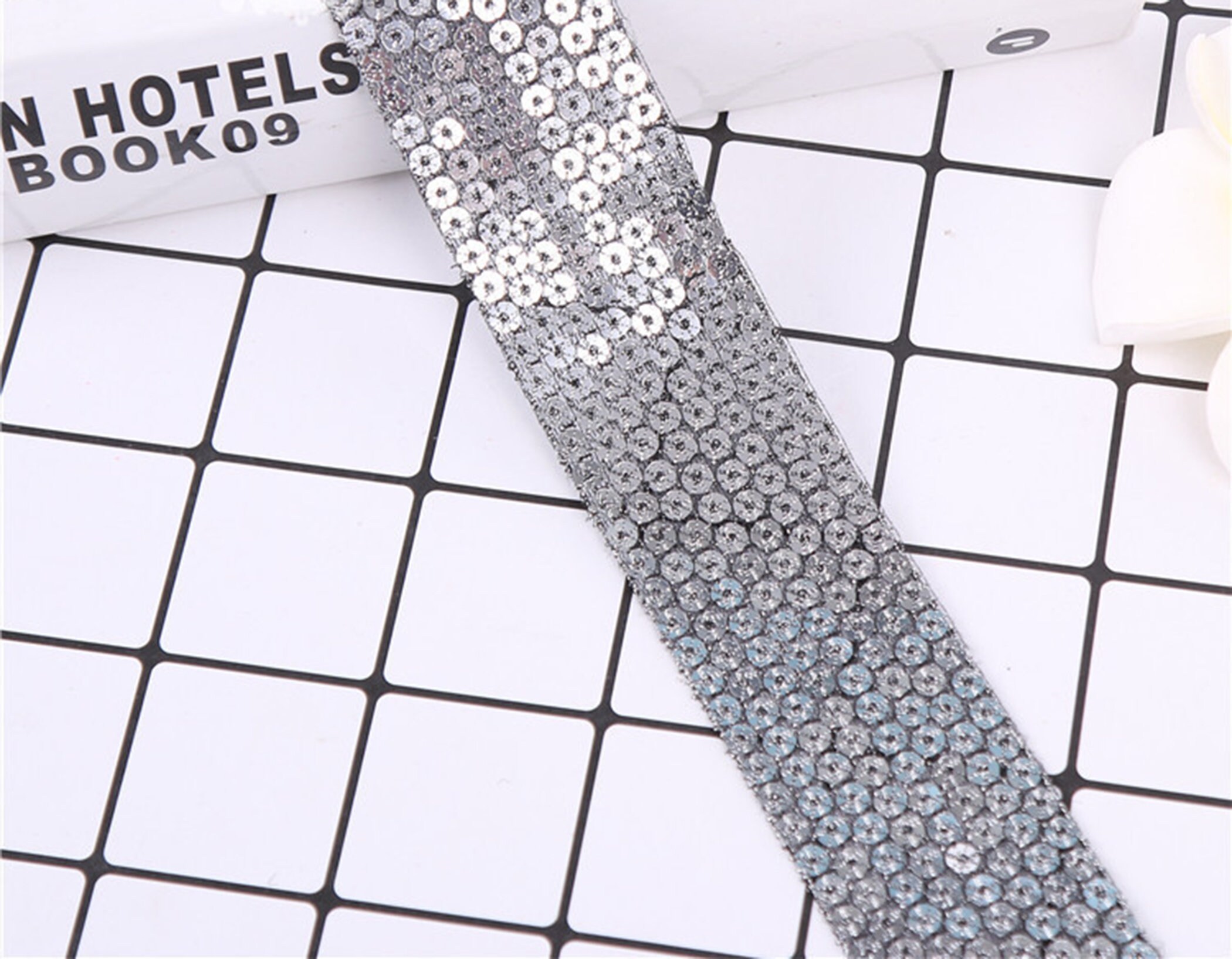 Embroider Trim Shifting Colors Sequin Trim Sequin Material - Etsy