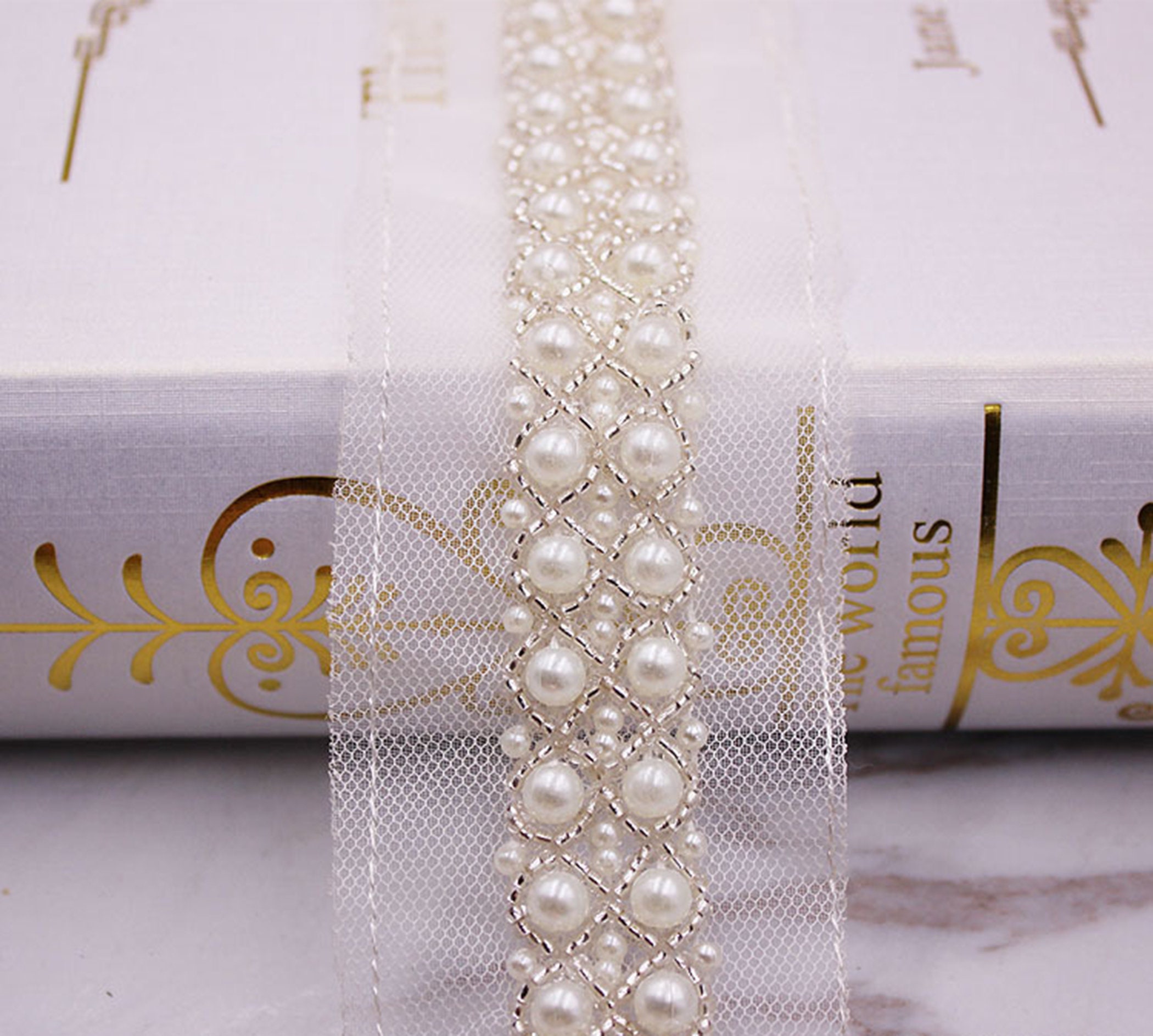 1 Yards Rhinestone Nail Bead Trimgreat for Home Decor & - Etsy