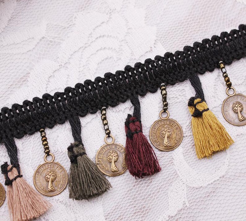 Bronze Charm Tags Color Handmade Tassels Trim Great for Home - Etsy