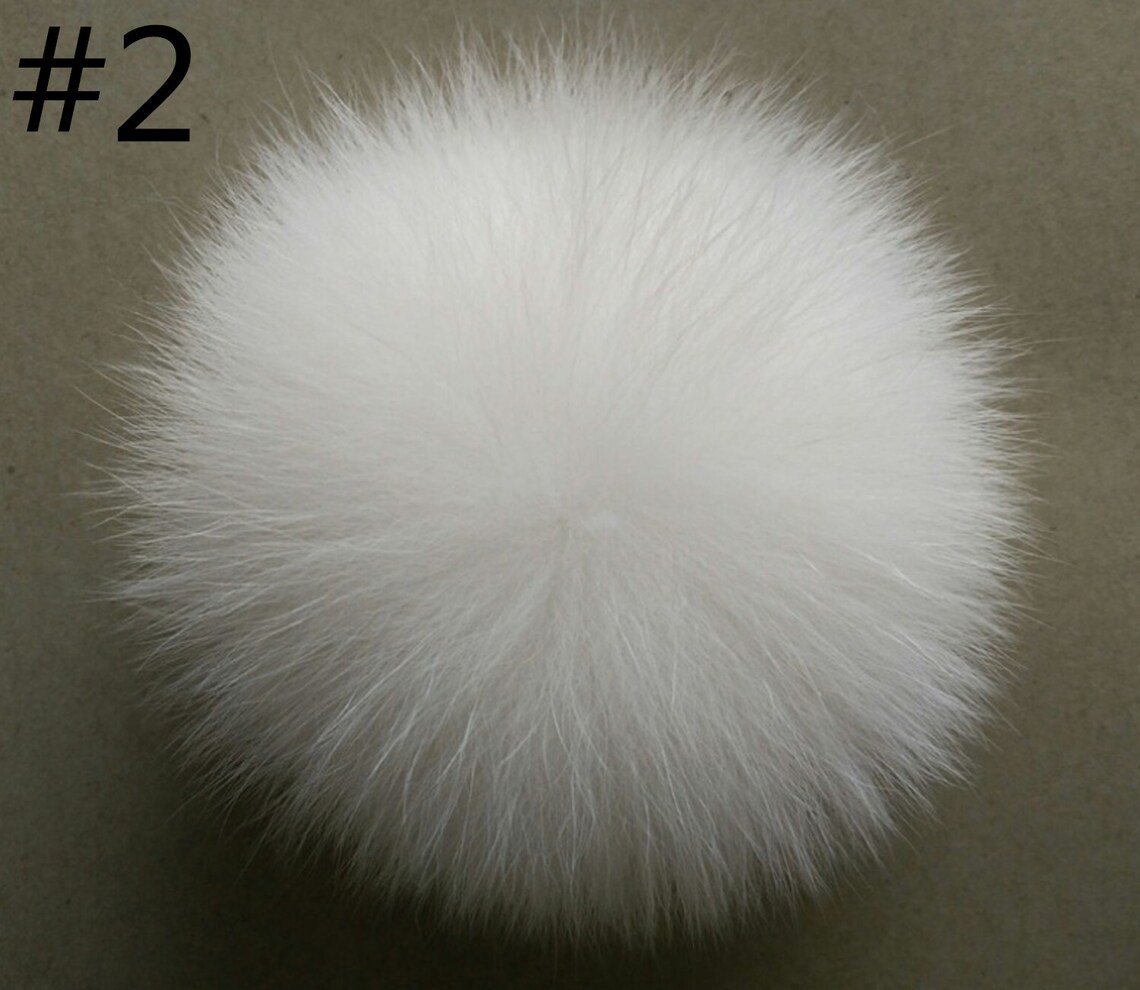 Real Fox Fur Pom Pom Genuine Fur Pom Pom Fur Large Pom Pom Fox Pom Pom ...