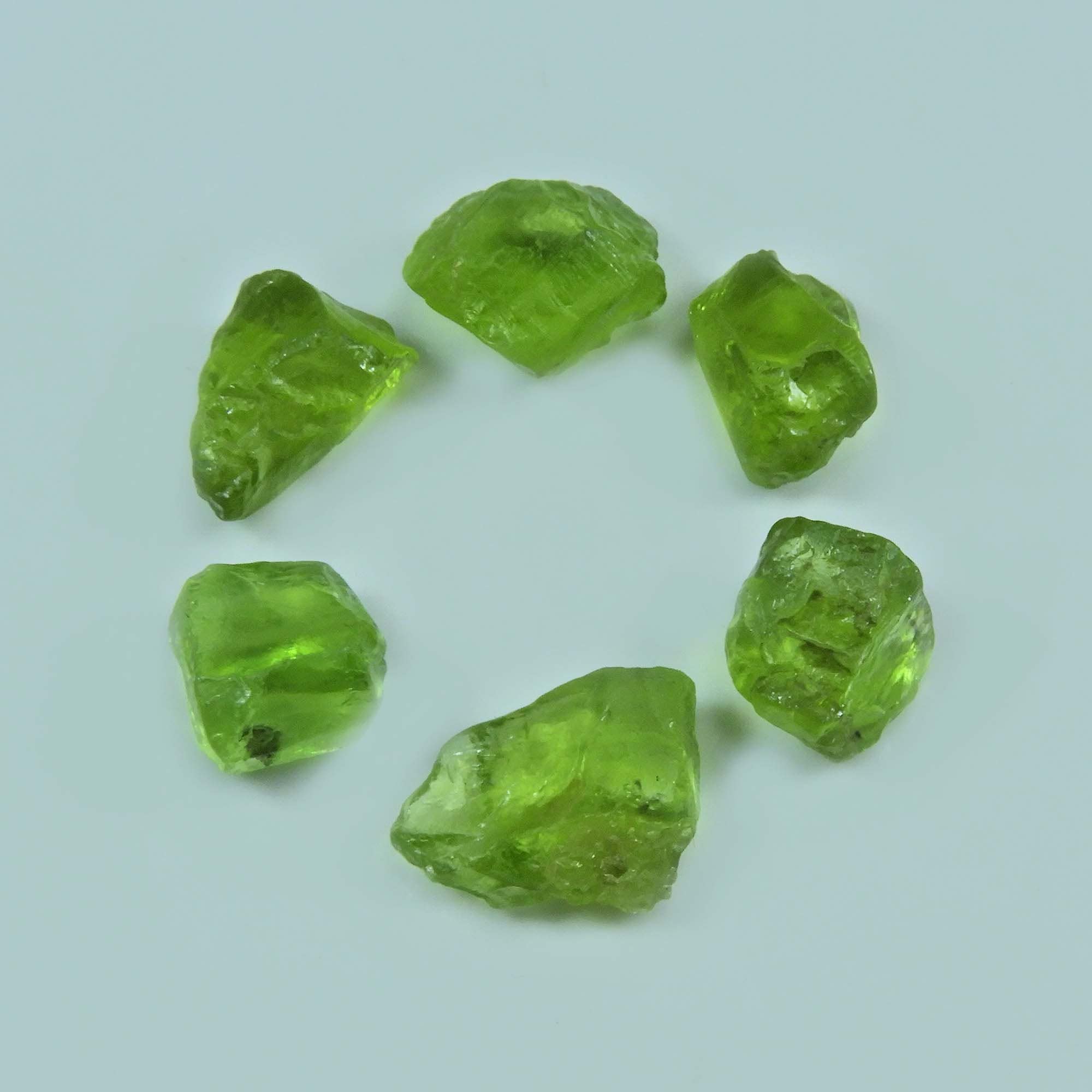 6 Pcs Natural peridot Rough Gemstone peridot crystal Loose | Etsy