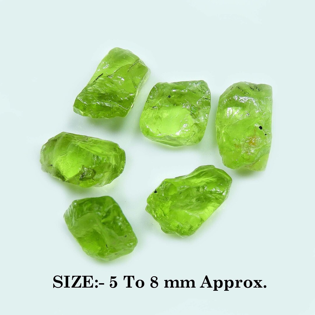Peridot Raw Natural Peridot Rough Gemstone, Bright Green Peridot ...